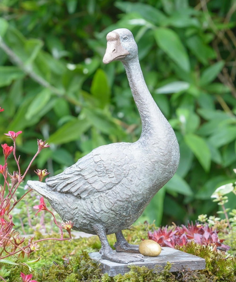 Aesop's Goose That Laid the Golden Egg - Miniature Bronze Sculpture ...