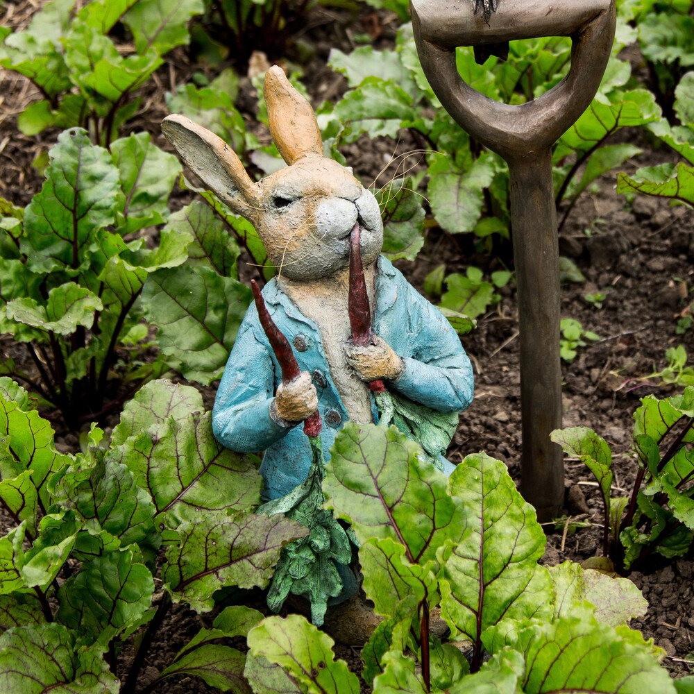 Peter Rabbit eating Radishes - Bronze Garden Sculpture | Shop | Robert ...